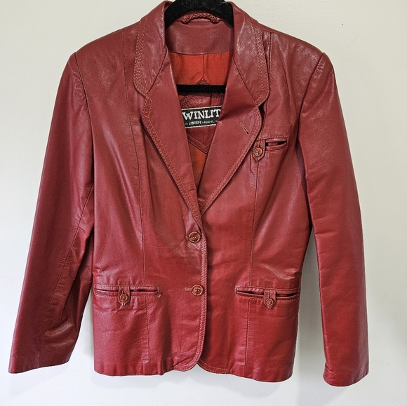 Winlit | Jackets & Coats | Vintage 7s Red Genuine Leather Jacket | Poshmark